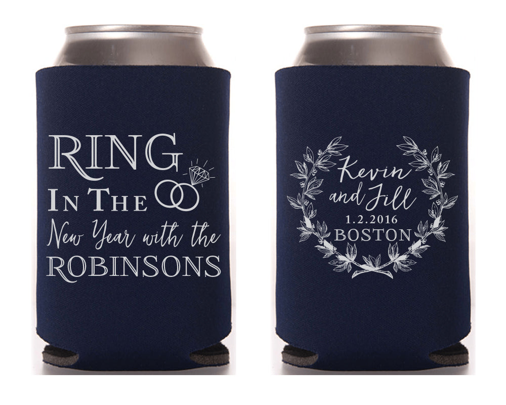 Ring In The New Year New Years Eve Wedding Can Coolers – SipHipHooray