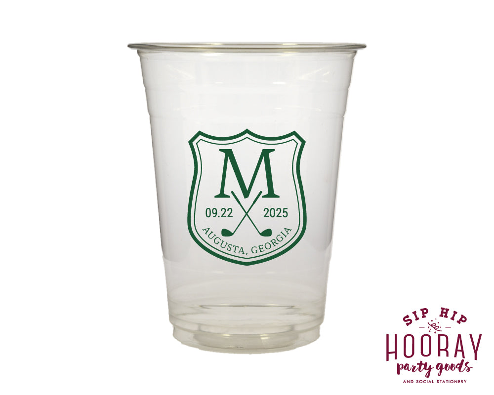 Custom Golf Club Masters Crest Soft Plastic Cups – SipHipHooray
