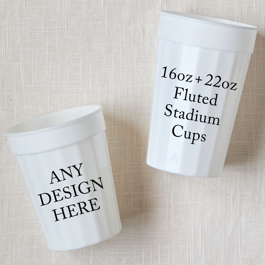Custom Fluted Stadium Cups – SipHipHooray