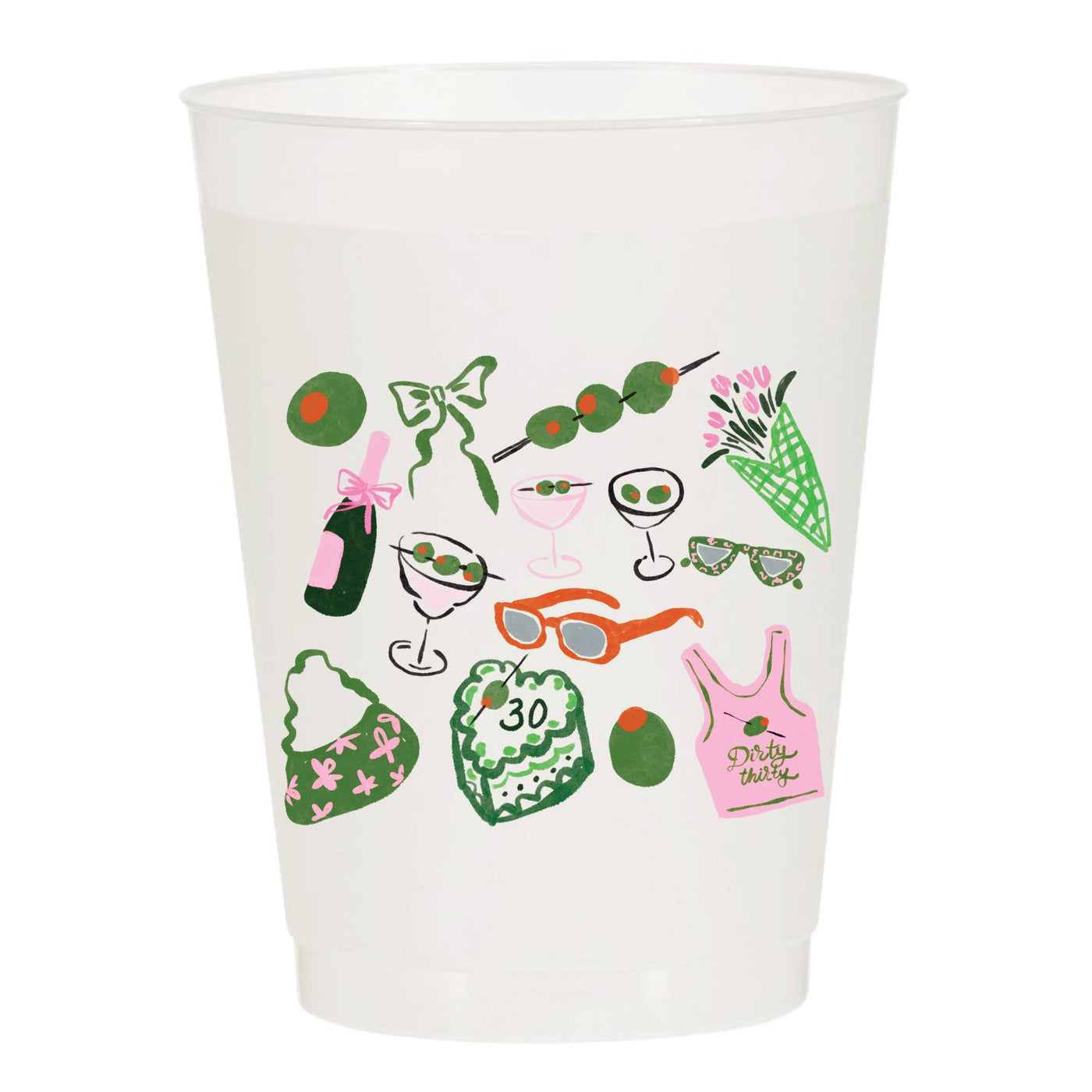 Dirty Thirty Frosted Cups - Birthday – SipHipHooray