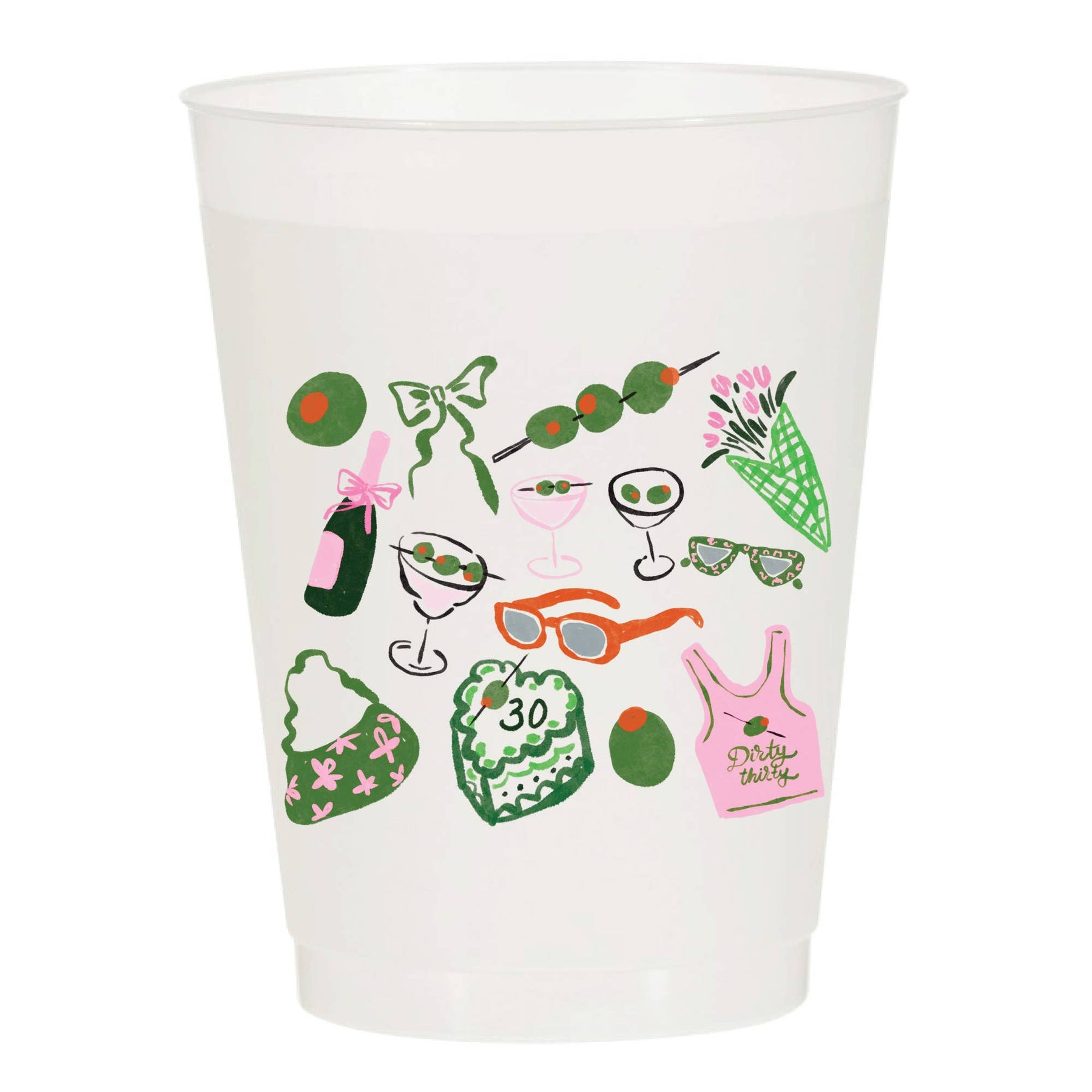 Dirty Thirty Frosted Cups - Birthday – SipHipHooray