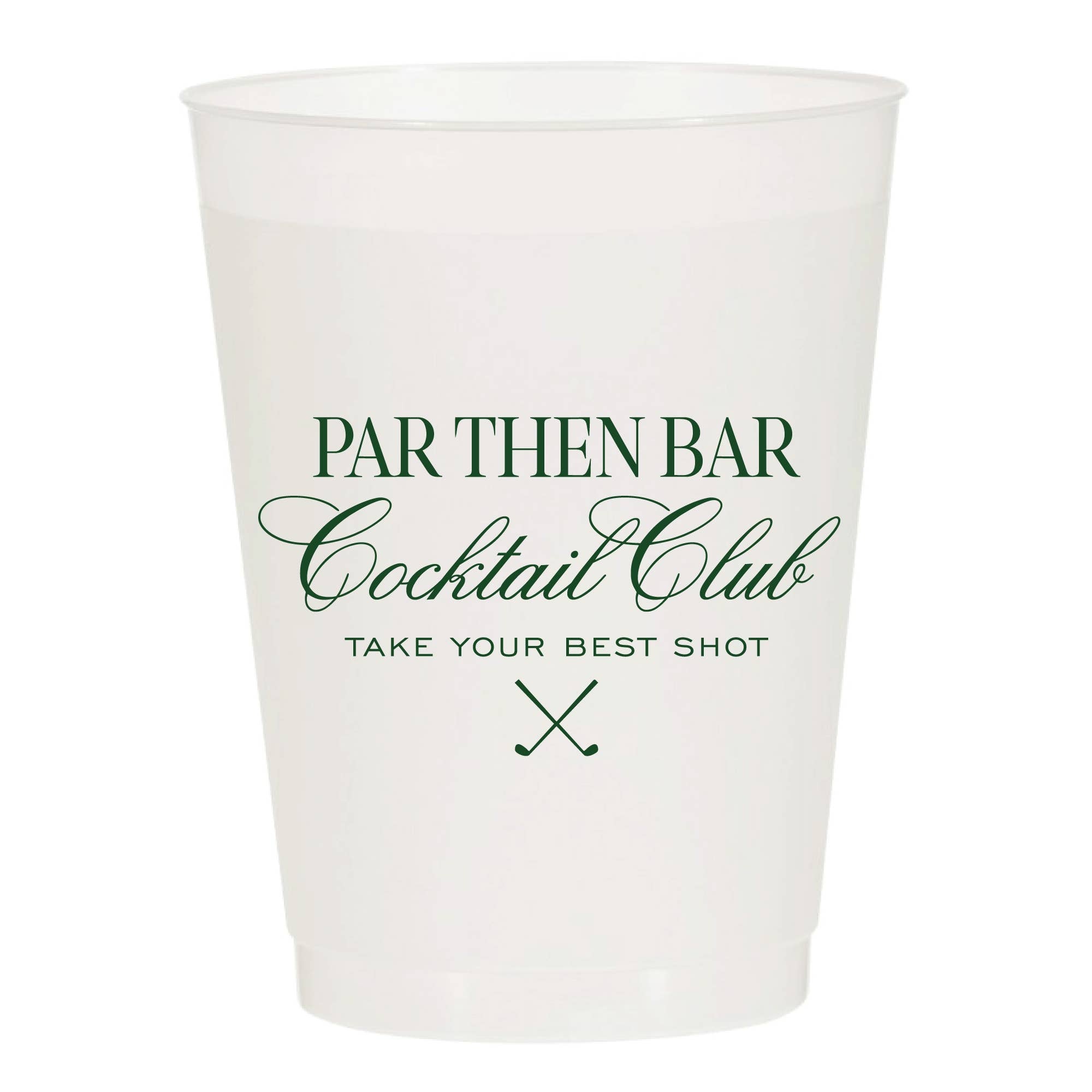 Par Then Bar Frosted Cups- Masters – SipHipHooray