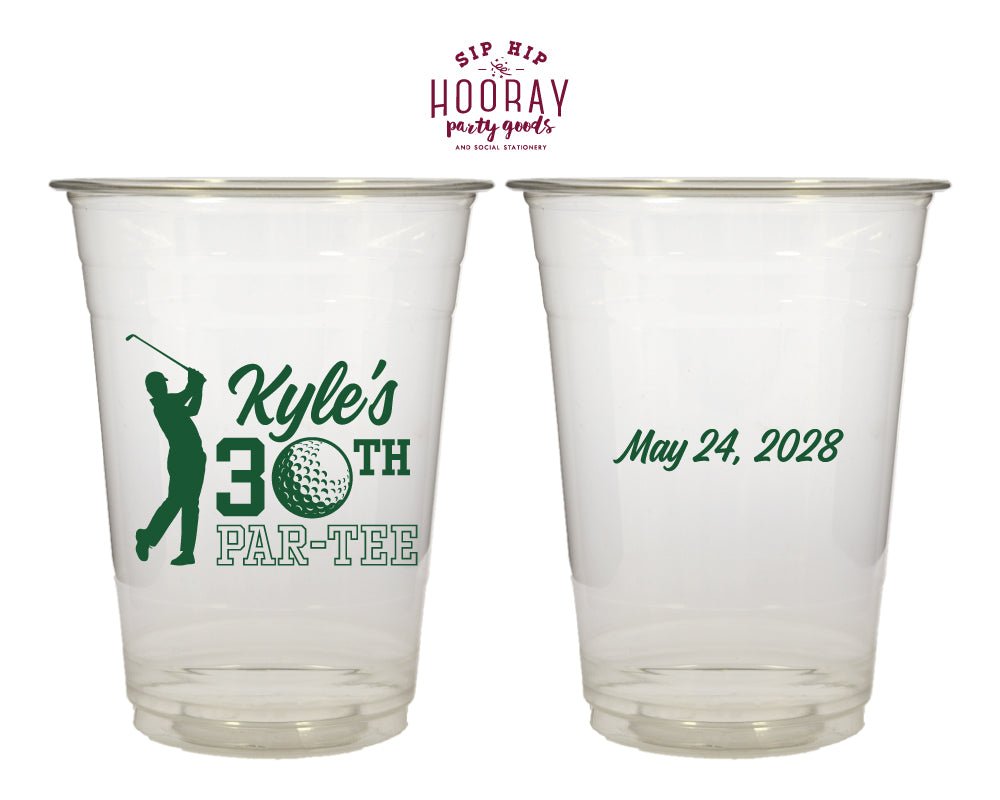 30th Golf Birthday Custom Soft Plastic Cups – SipHipHooray