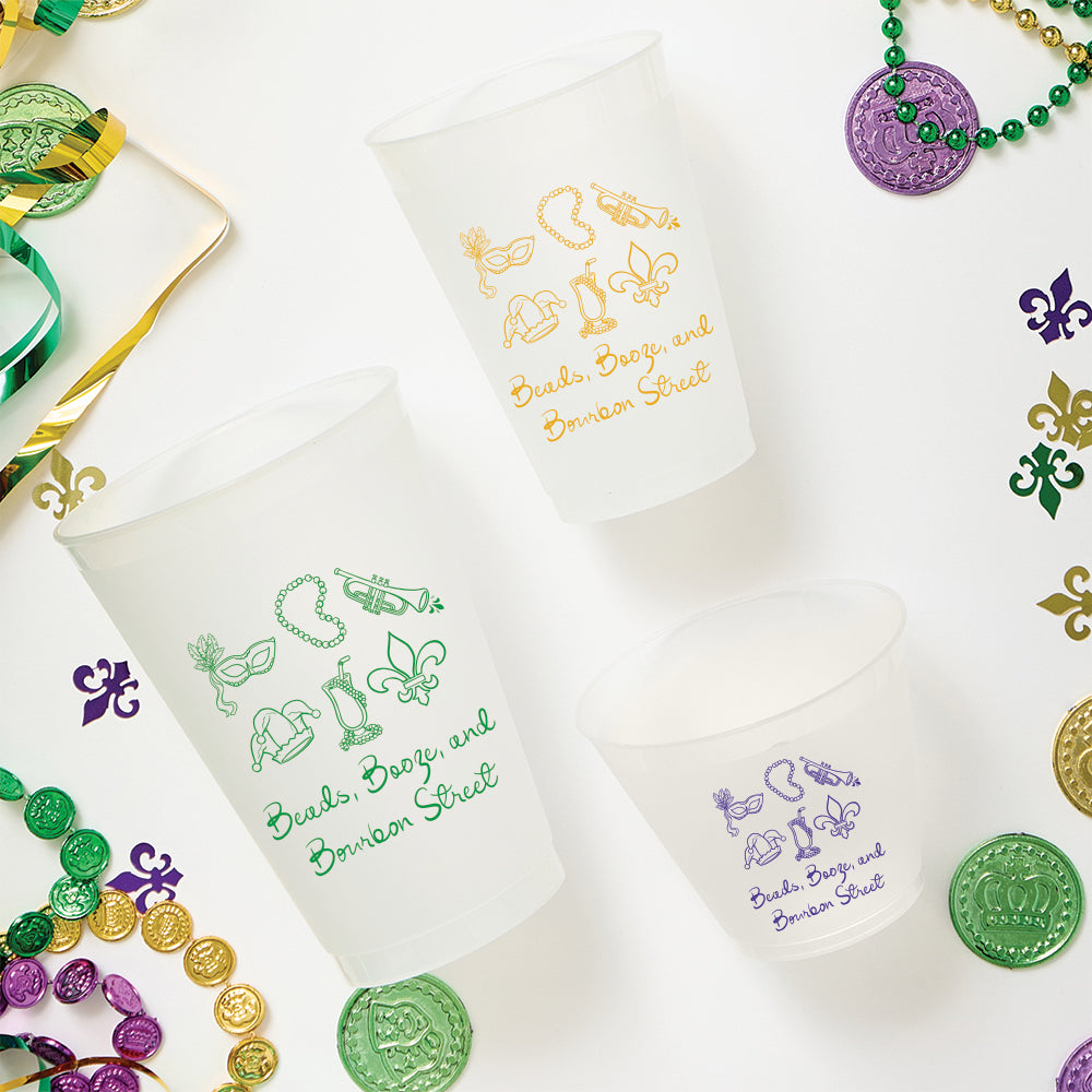 Beads Booze and Bourbon Frosted Cups – SipHipHooray