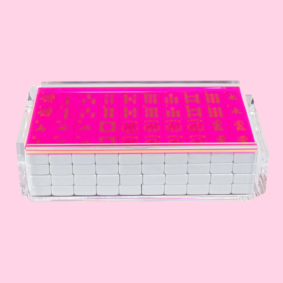 "El Mahjong" Luxe Mahjong - Neon Pink – SipHipHooray