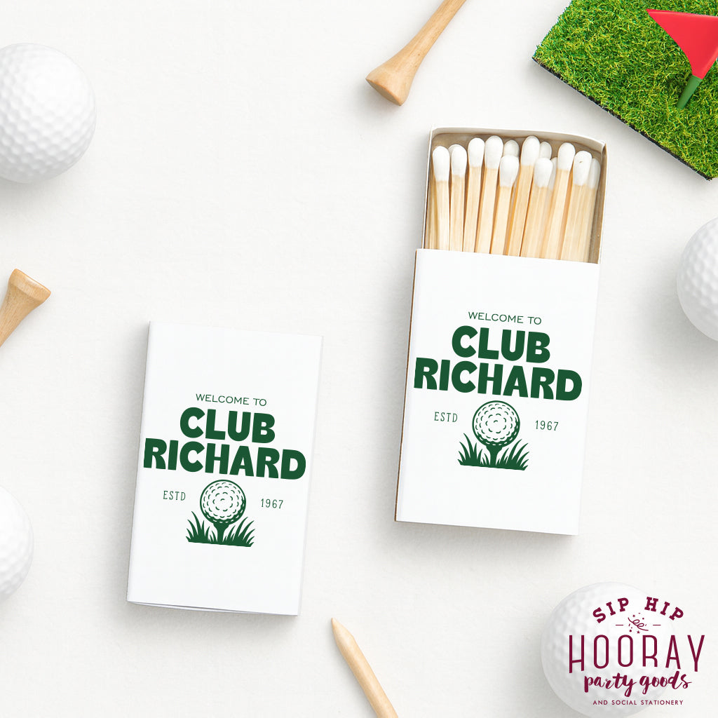 Custom Golf Club Matchboxes – SipHipHooray