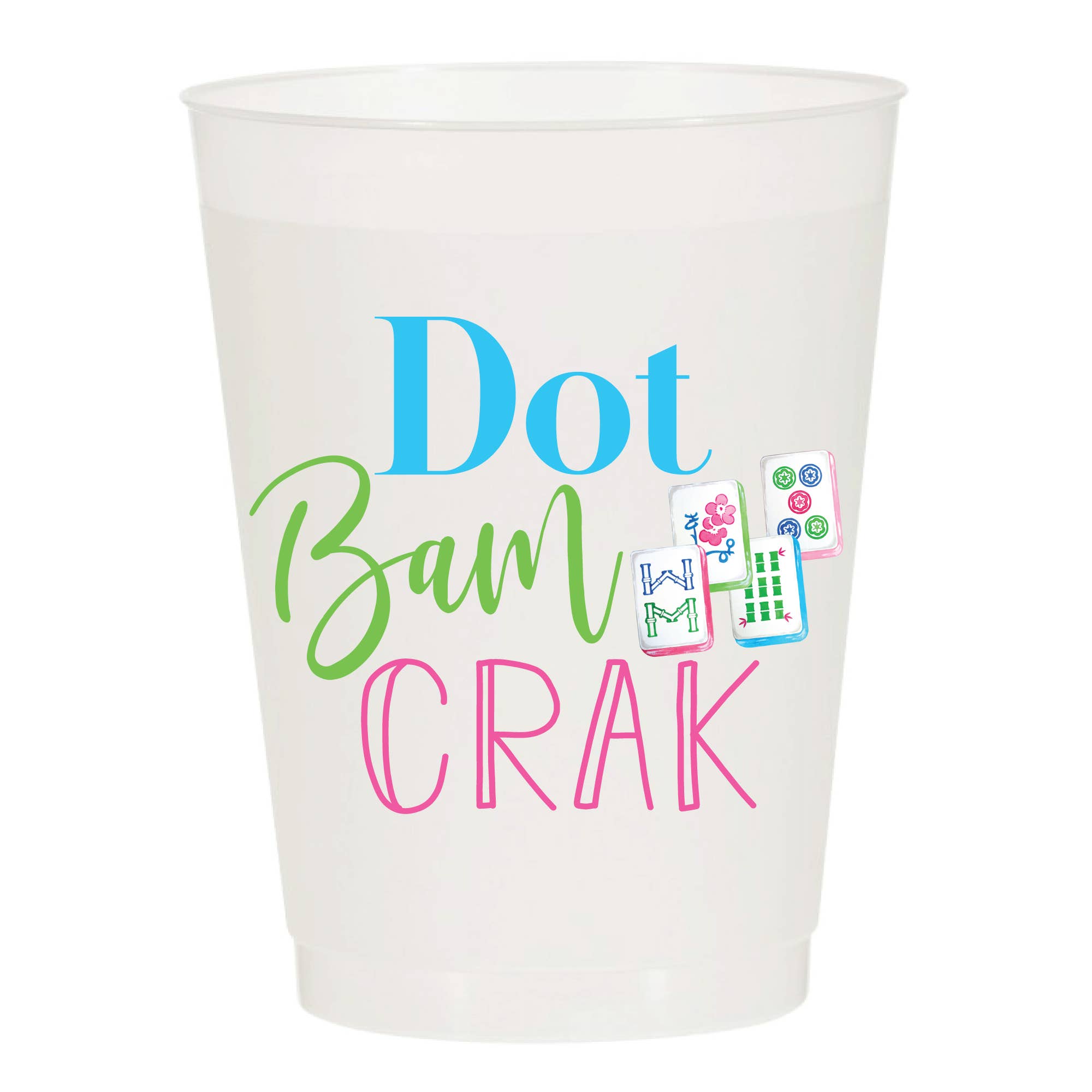 Dot Bam Crak Full Color Frosted Cups - Mahjong – SipHipHooray