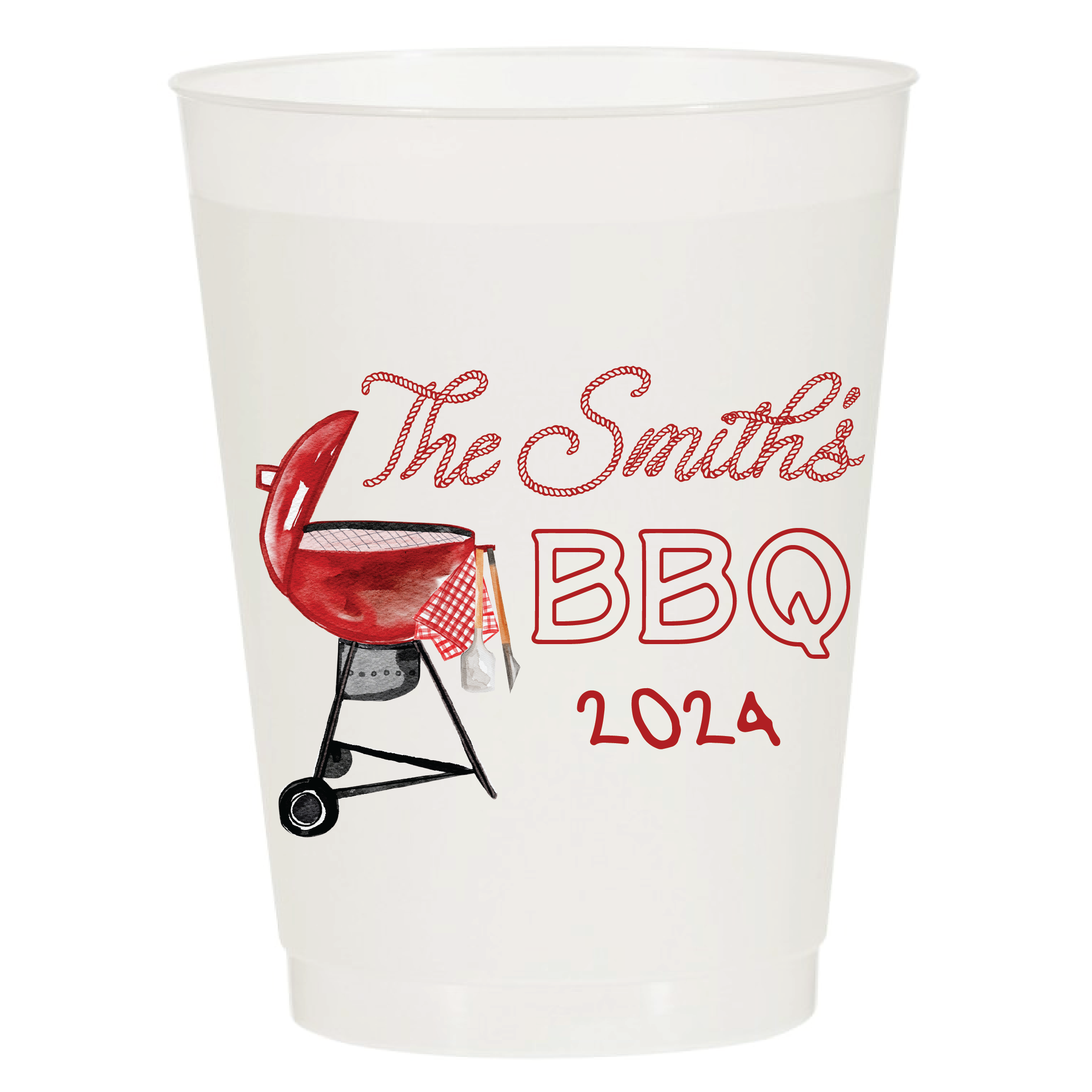 BBQ Full Color Frosted Cups – SipHipHooray