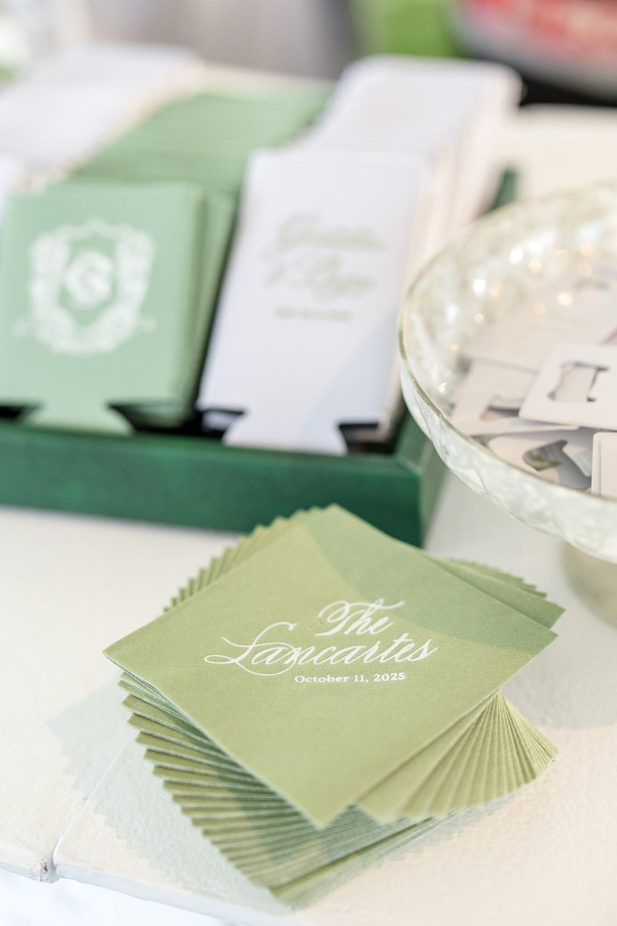 Custom Last Name Wedding Napkins – SipHipHooray