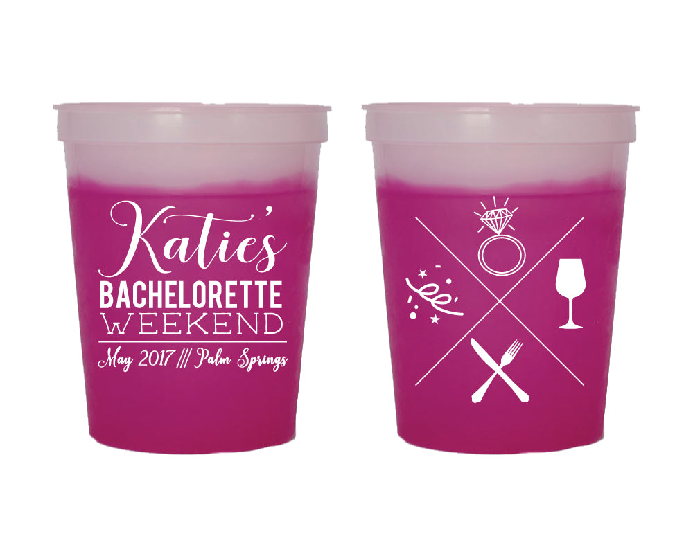 Bachelorette Party Icons Color Changing Mood Cups – SipHipHooray