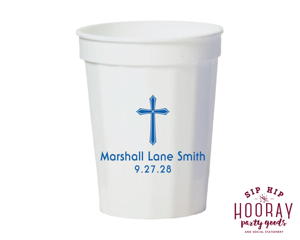 Custom Confirmation Fluted Stadium Cups – SipHipHooray