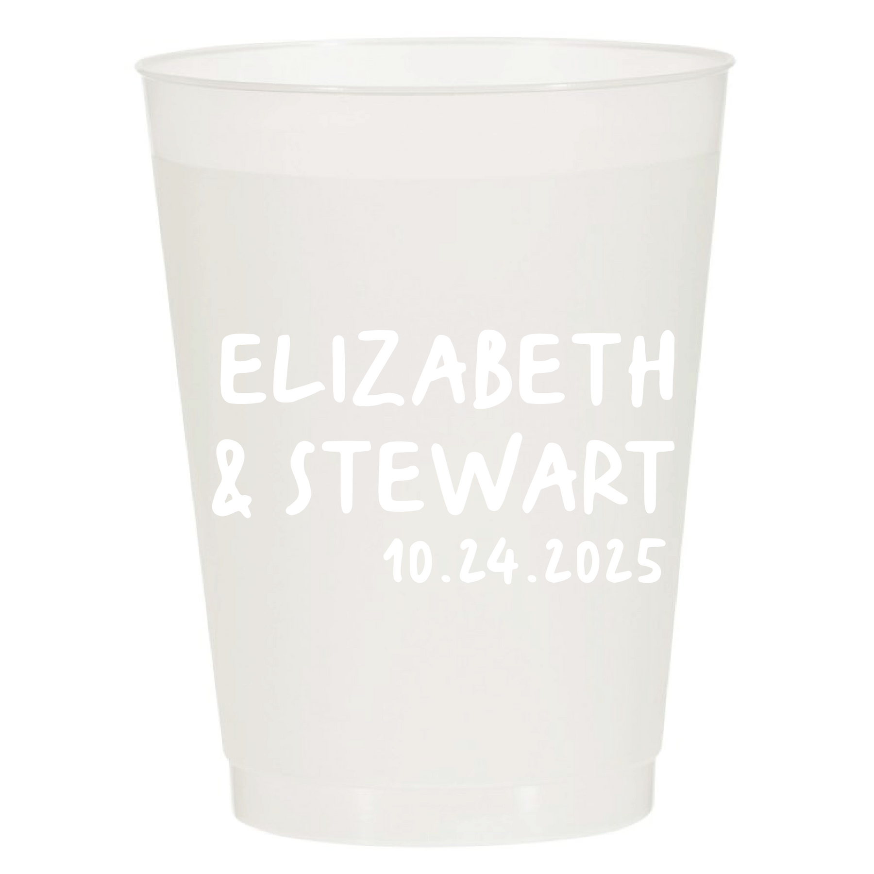 Hand Written Names Wedding Frosted Cups – SipHipHooray