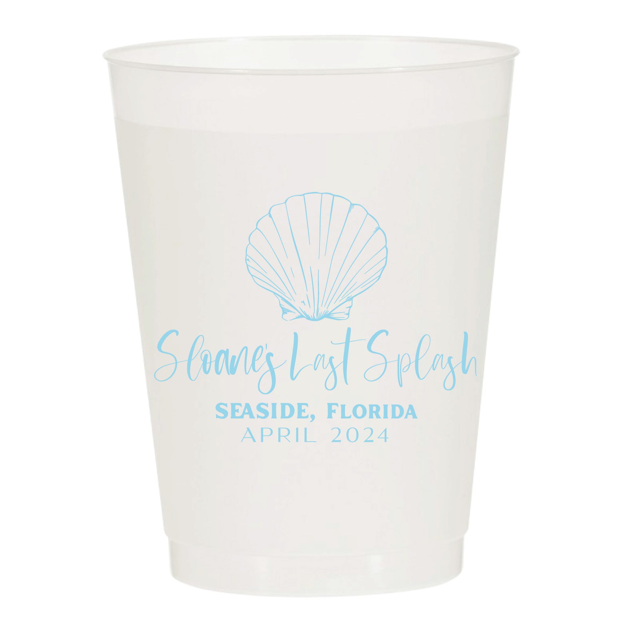 Seashell Last Splash Bachelorette Party Frosted Cups – SipHipHooray