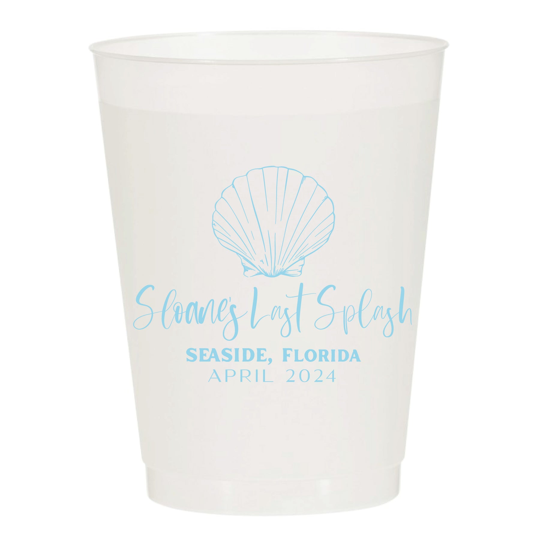 Seashell Last Splash Bachelorette Party Frosted Cups – SipHipHooray