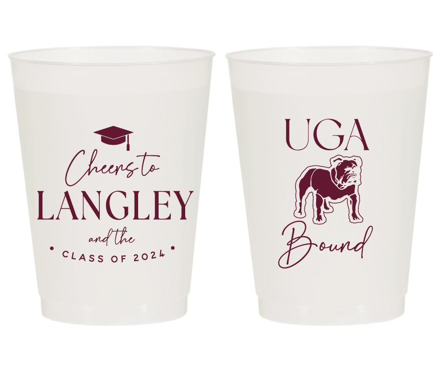 Modern Graduation Party Frosted Cups – SipHipHooray