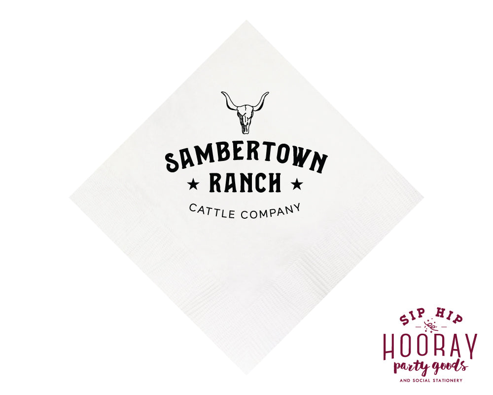 Personalized Ranch Company Napkins – SipHipHooray