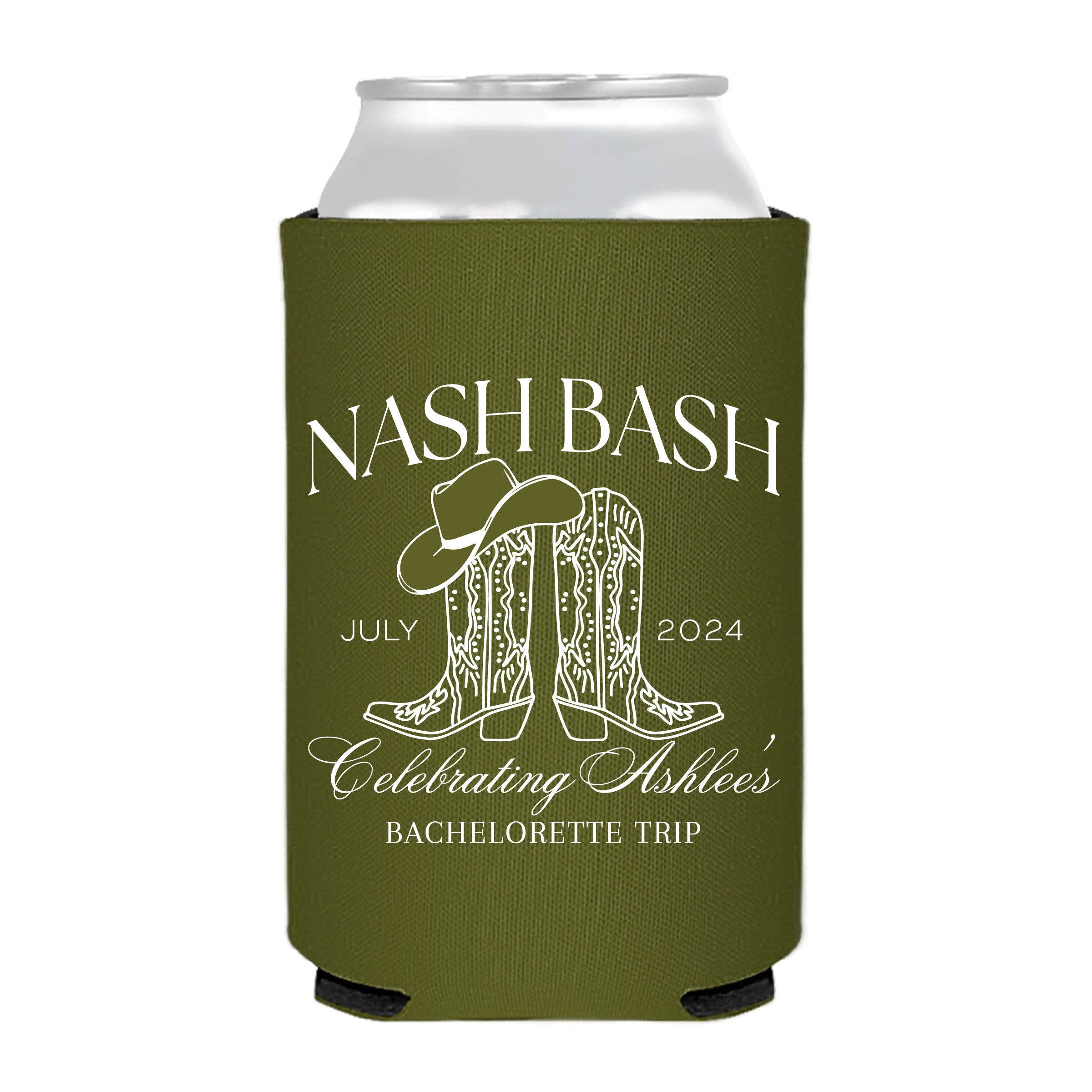Nash Bash Bachelorette Party Nashville Cowboy Boots Can Coolers ...