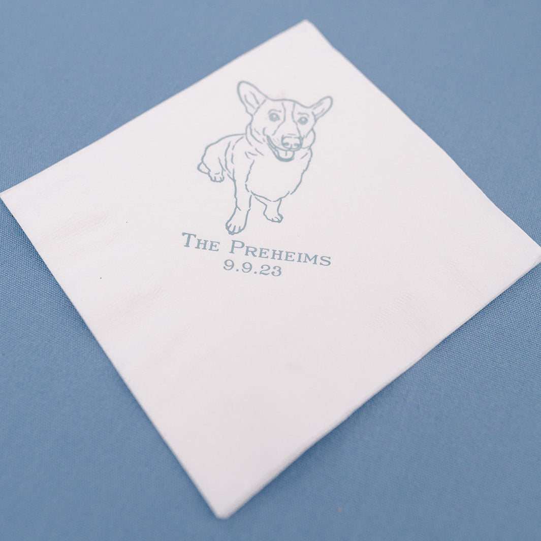 Pet Sketch Custom Napkins – SipHipHooray