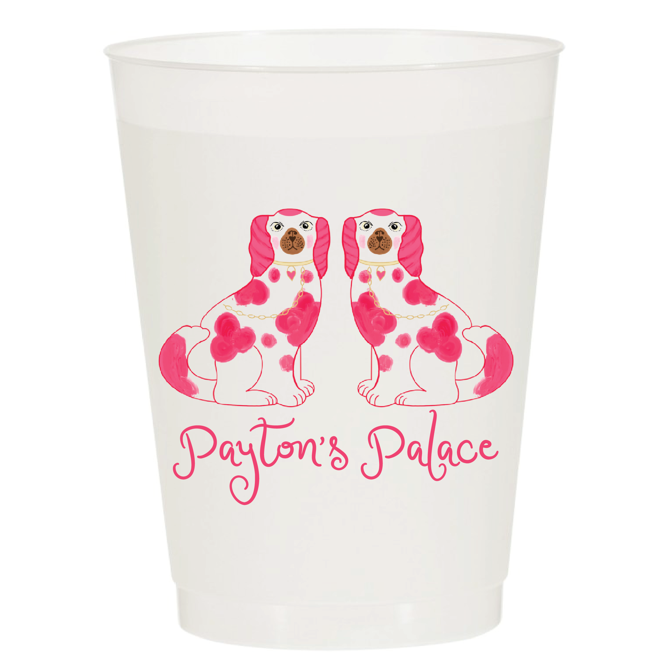 Staffordshire Dogs Full Color Frosted Cups – SipHipHooray