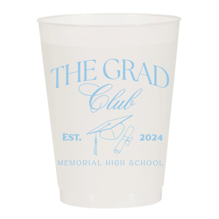 The Grad Social Club Graduation Party Frosted Cups – SipHipHooray