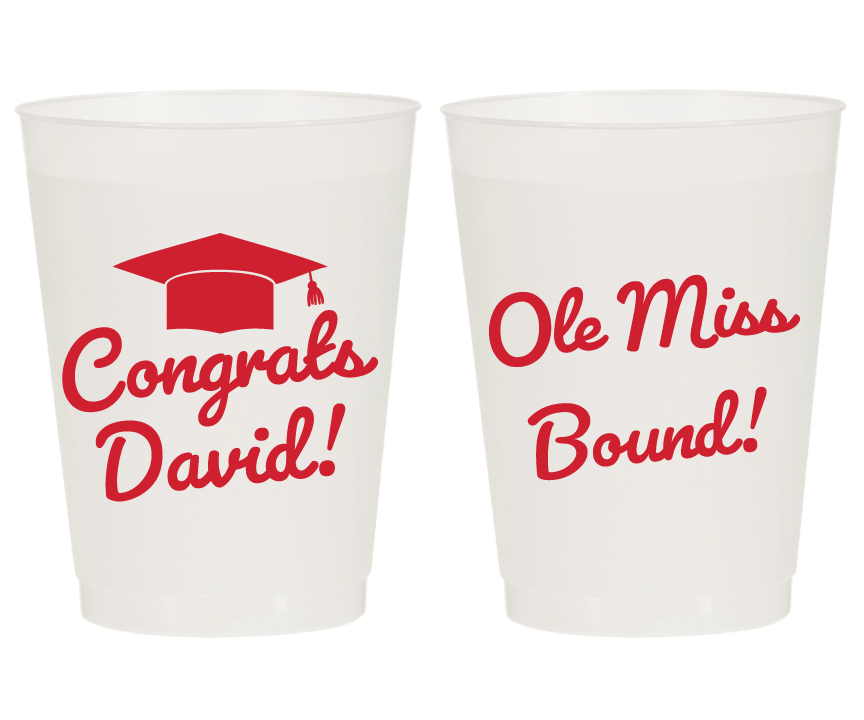 Varsity Style Graduation Party Frosted Cups – SipHipHooray