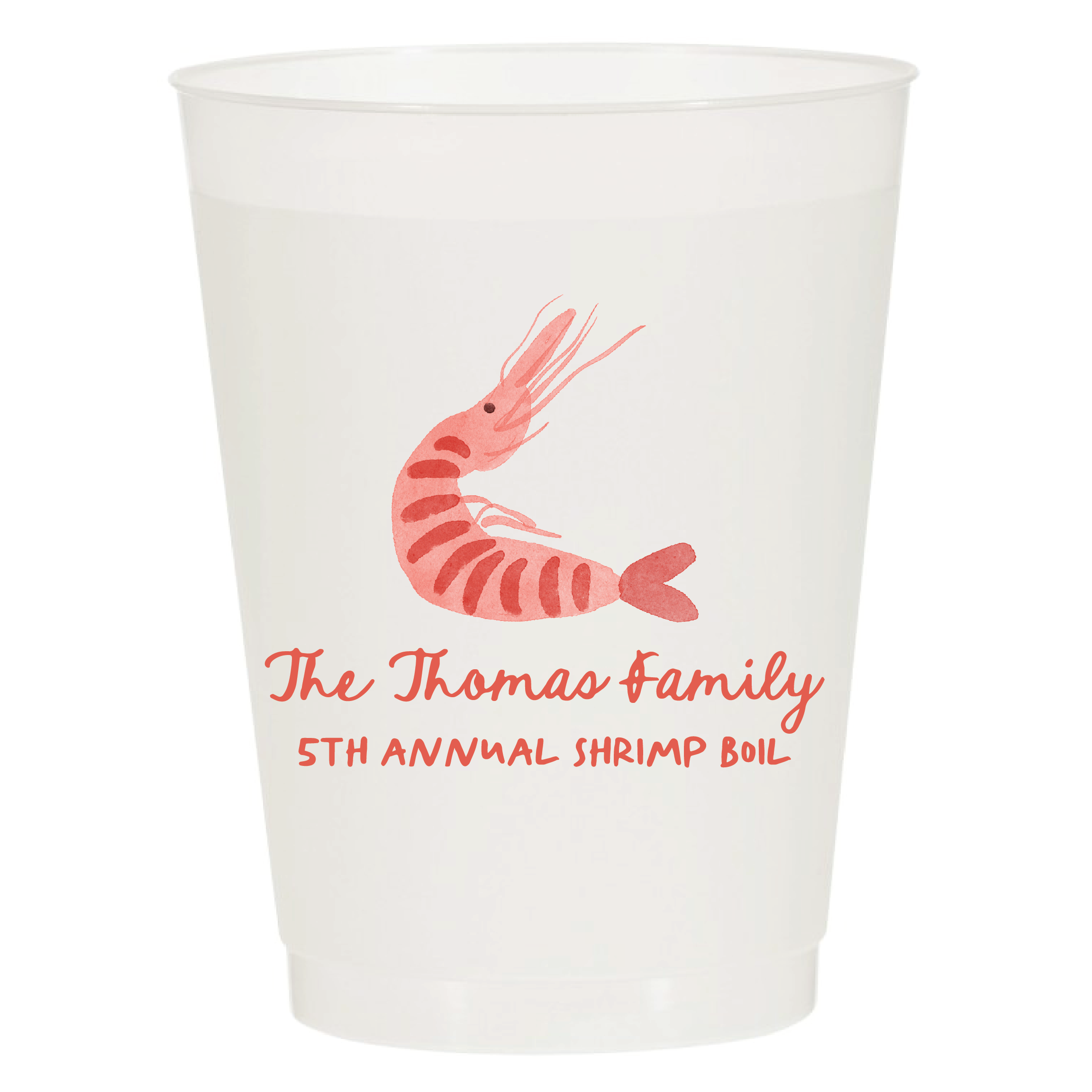Watercolor Shrimp Boil Frosted Cups – SipHipHooray