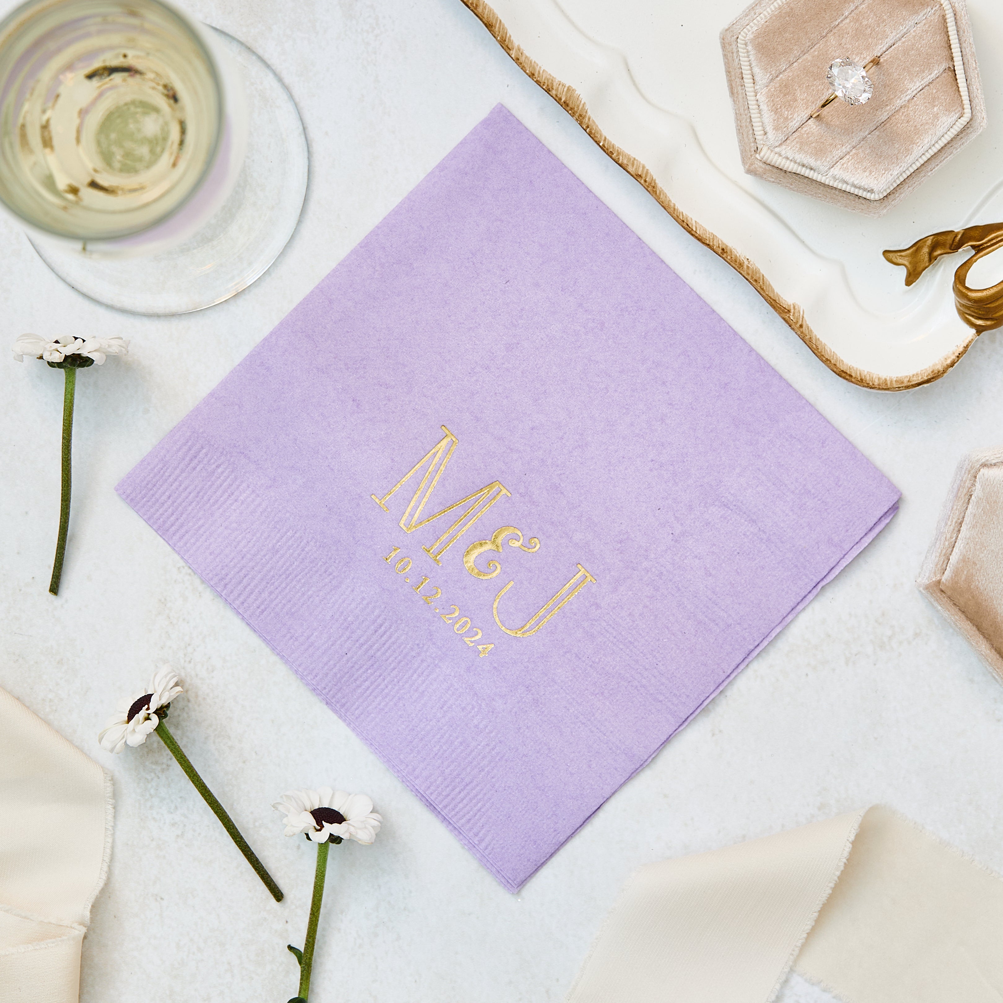 Classic Monogram Wedding Napkins – SipHipHooray