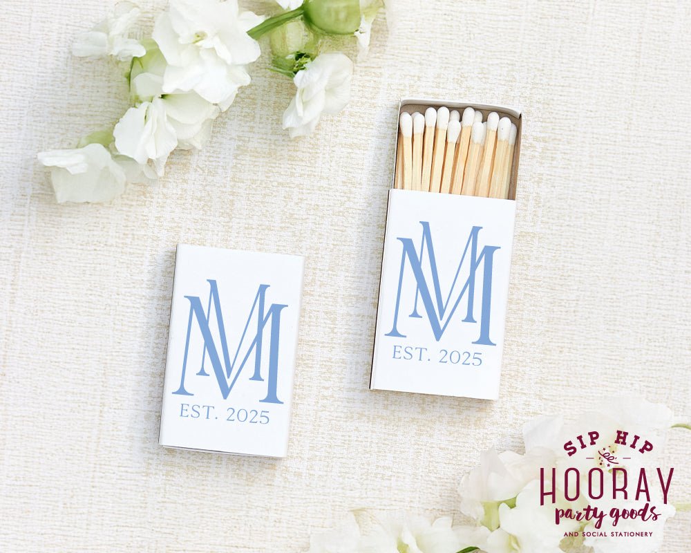 Custom Double Letter Monogram Matchboxes – SipHipHooray