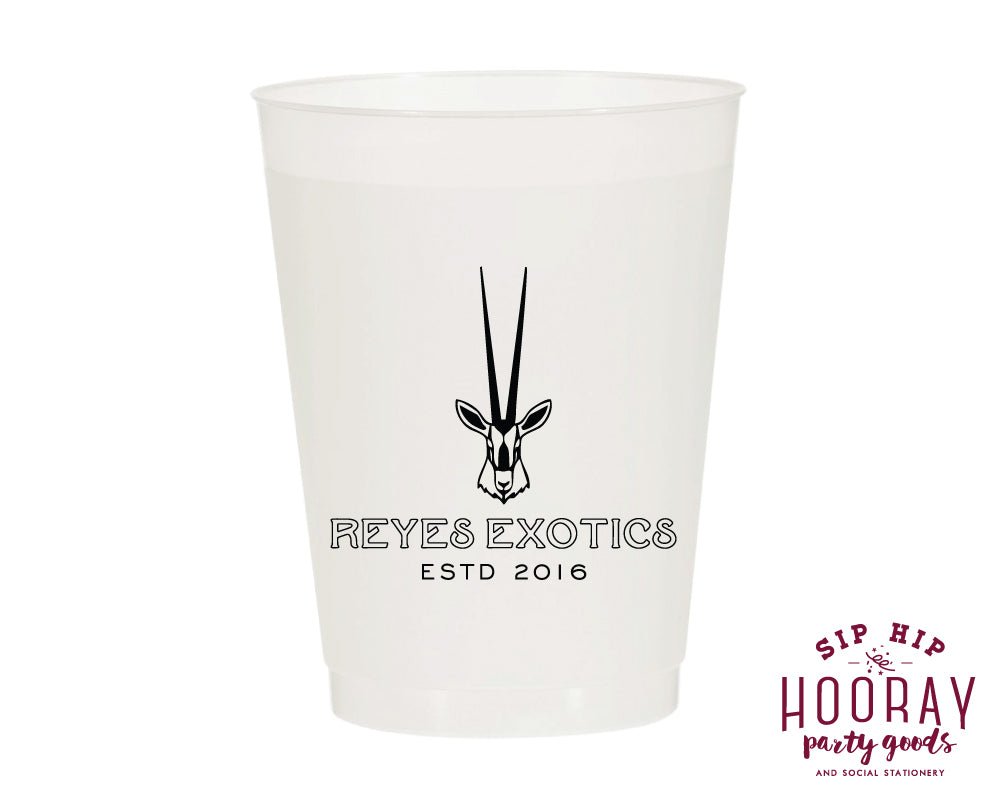 Custom Exotic Ranch Logo Frosted Cups – SipHipHooray