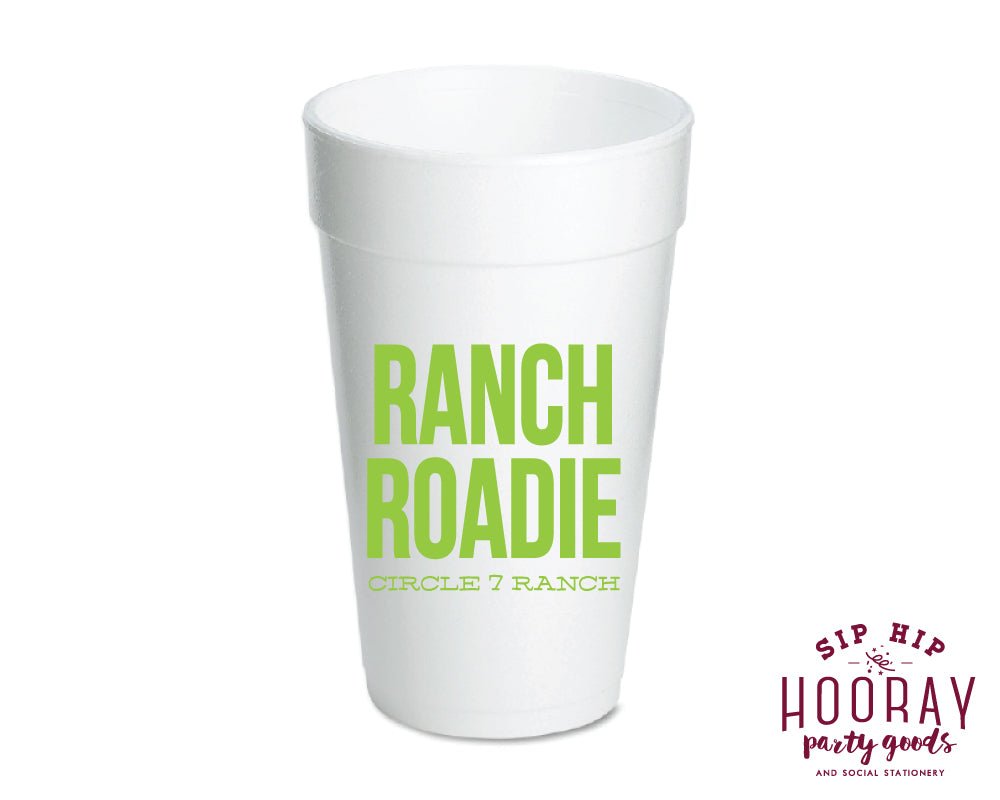 Custom Family Ranch Roadie Foam Cups – SipHipHooray