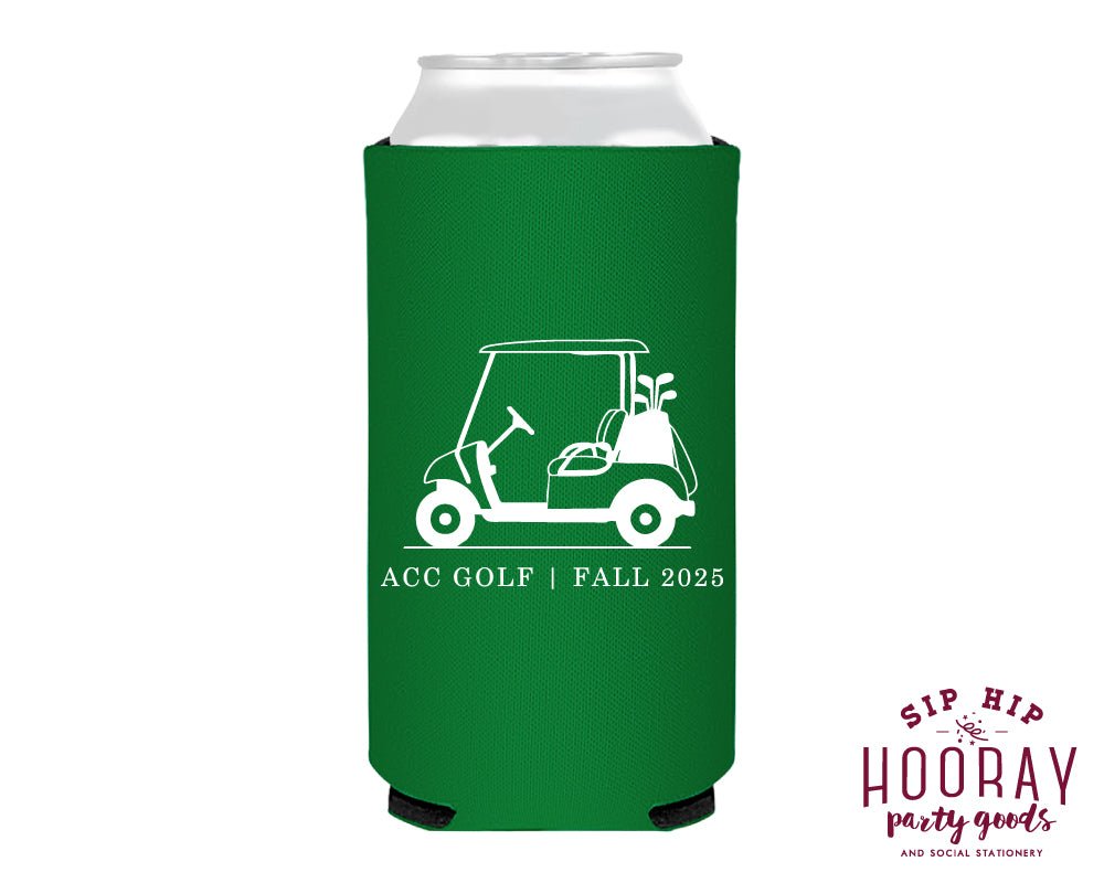 Custom Golf Cart Tournament Slim Can Coolers – SipHipHooray