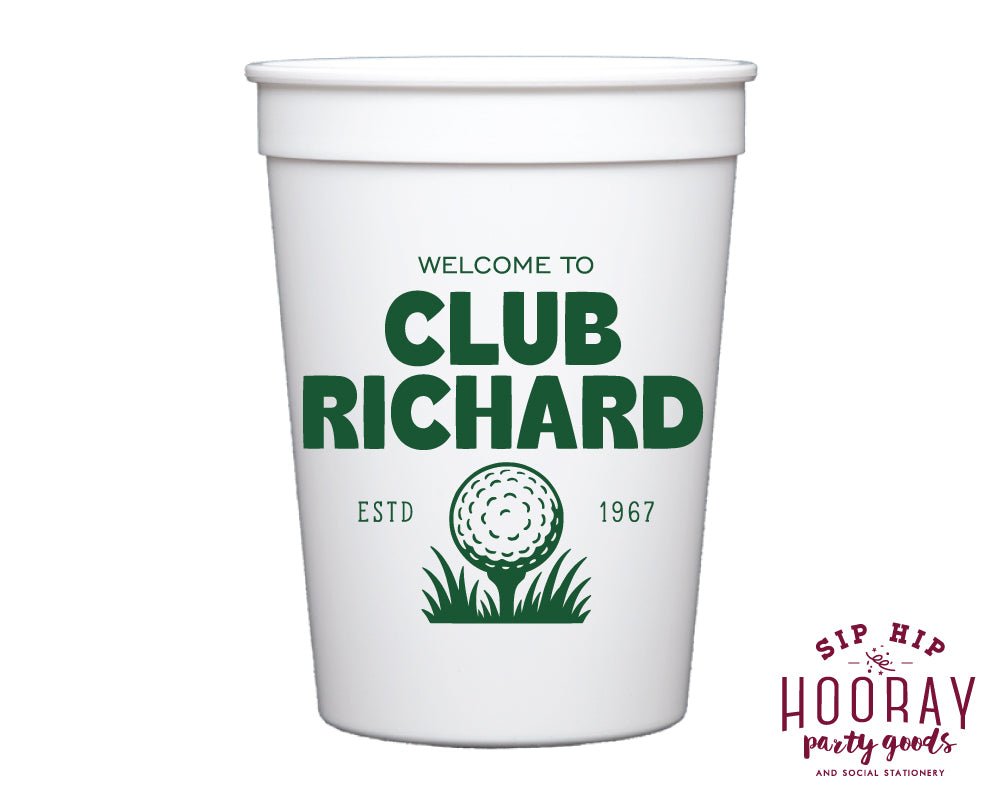 Custom Golf Club Stadium Cups – SipHipHooray