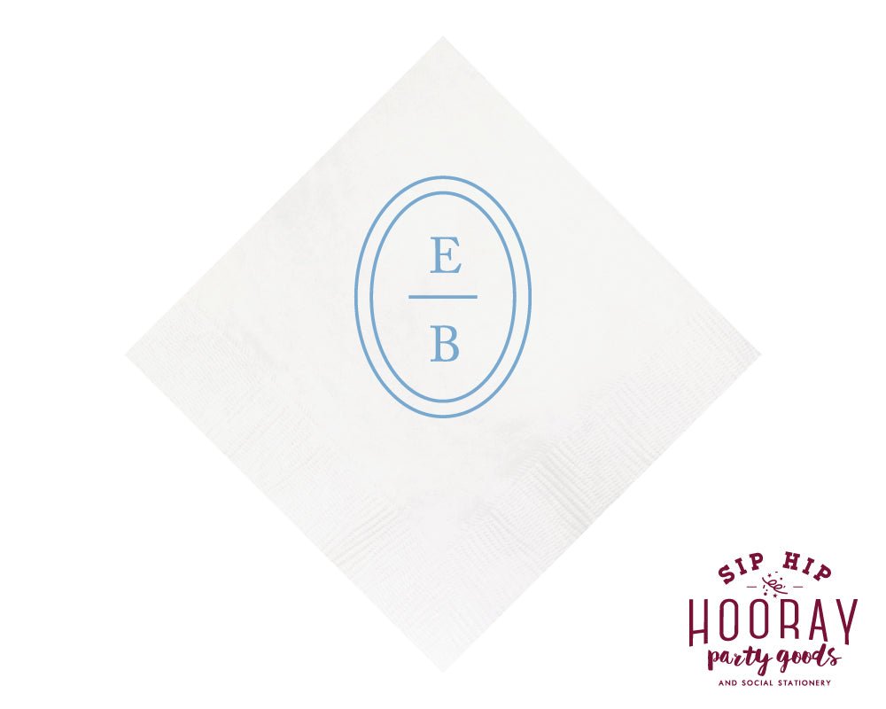 Custom Modern Circle Initials Napkins – SipHipHooray