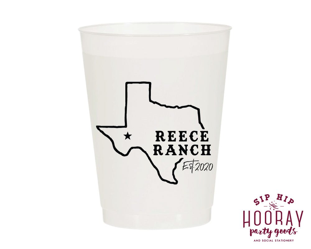 Custom Texas Ranch Frosted Cups – SipHipHooray