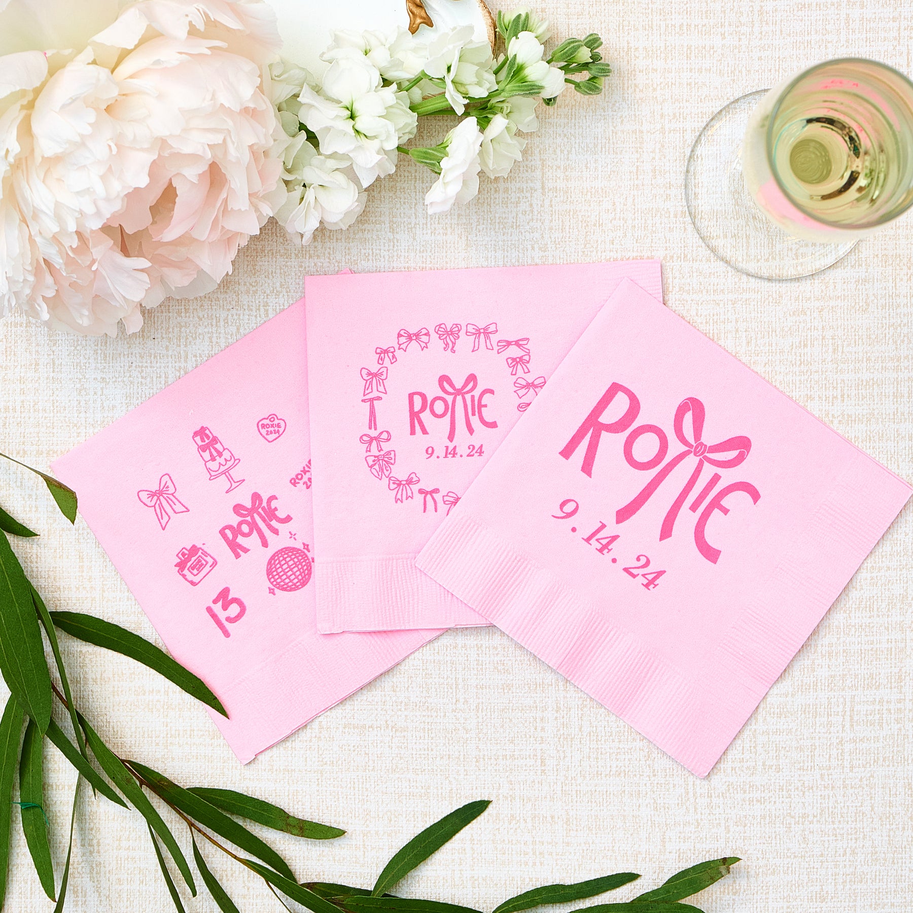Custom Hand Drawn Icon Napkins – SipHipHooray