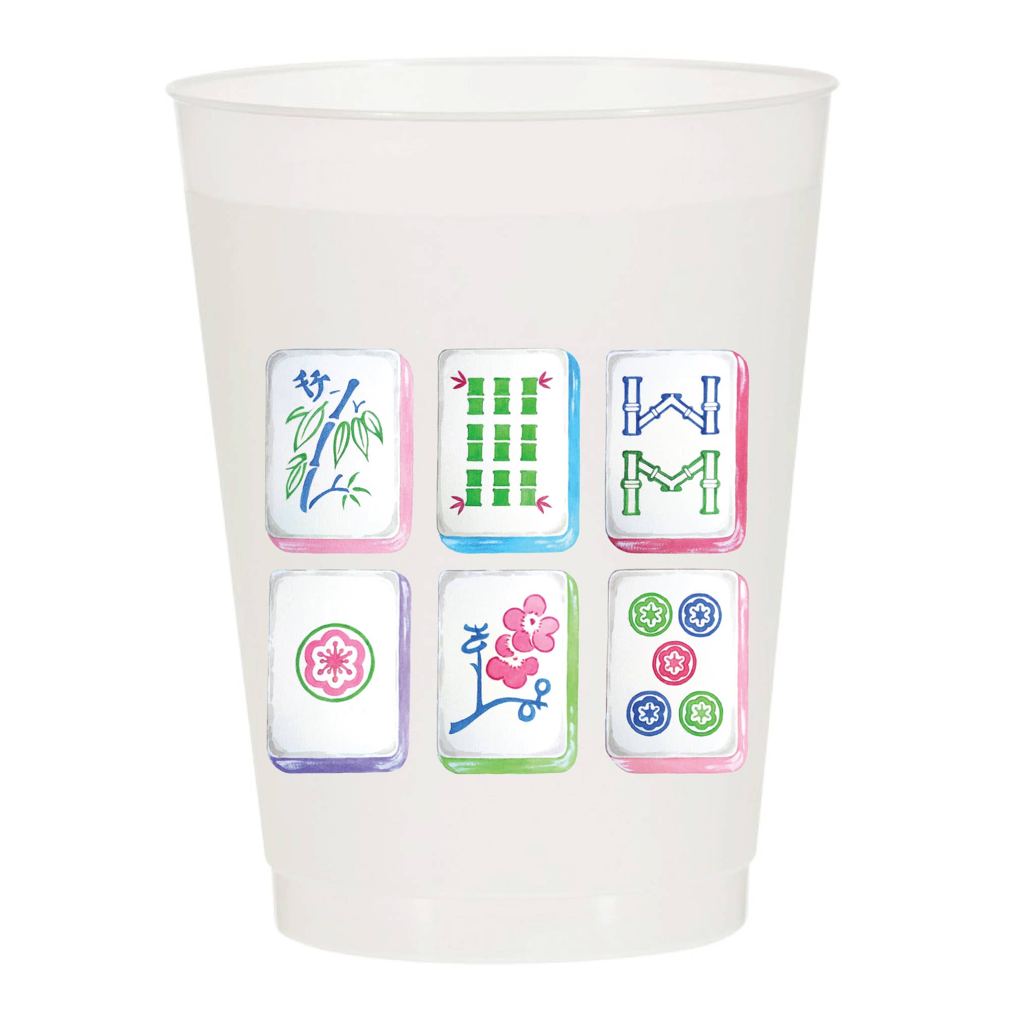 Mahjong Tiles Frosted Cups - Mahjong – SipHipHooray
