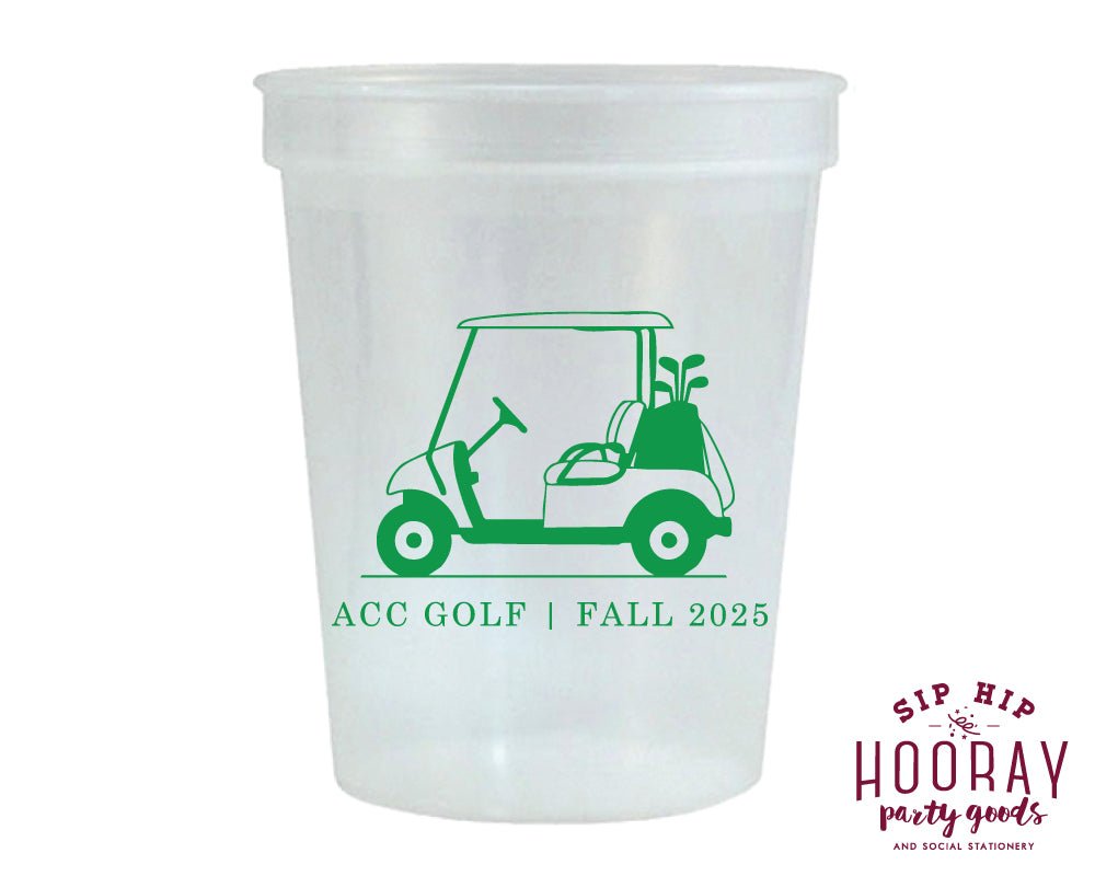 Golf Cart Custom Tournament Stadium Cups – SipHipHooray