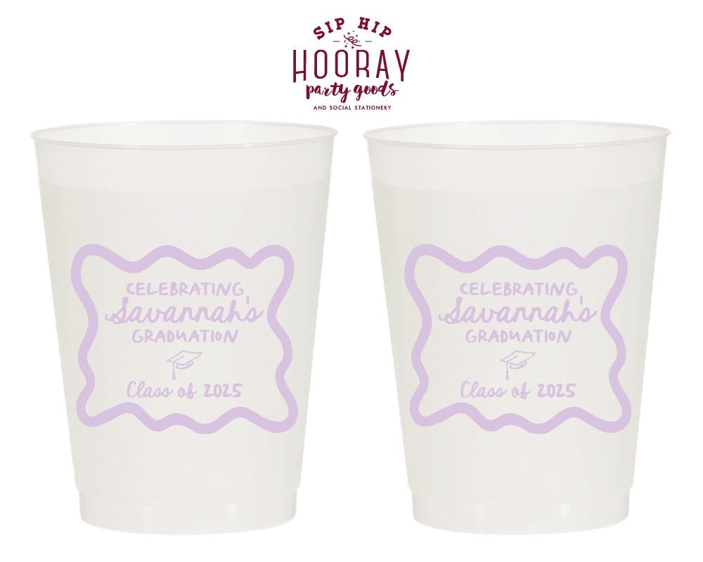 Graduation Celebration Frosted Cups – SipHipHooray