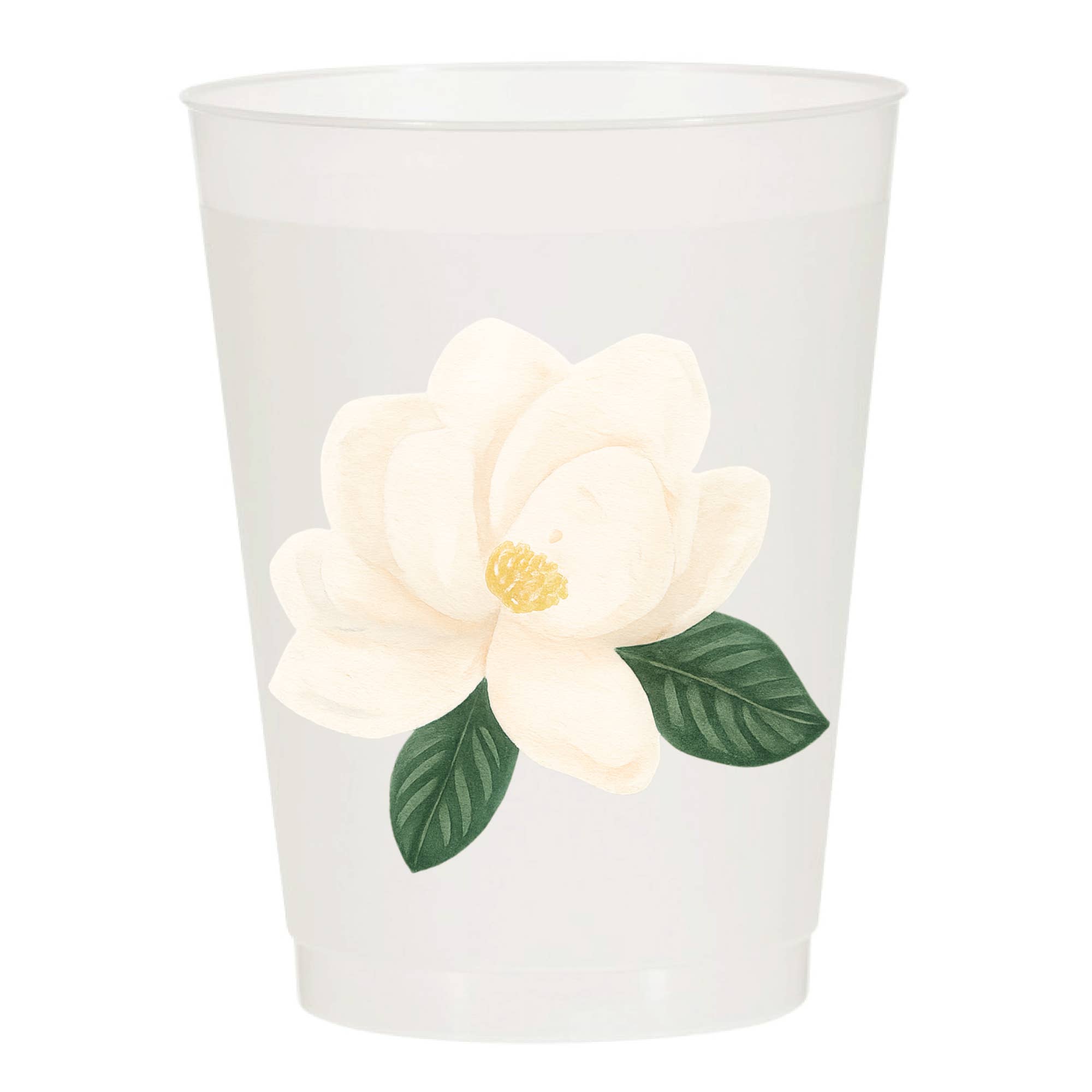 Magnolia Leaf Frosted Cups - Summer – SipHipHooray