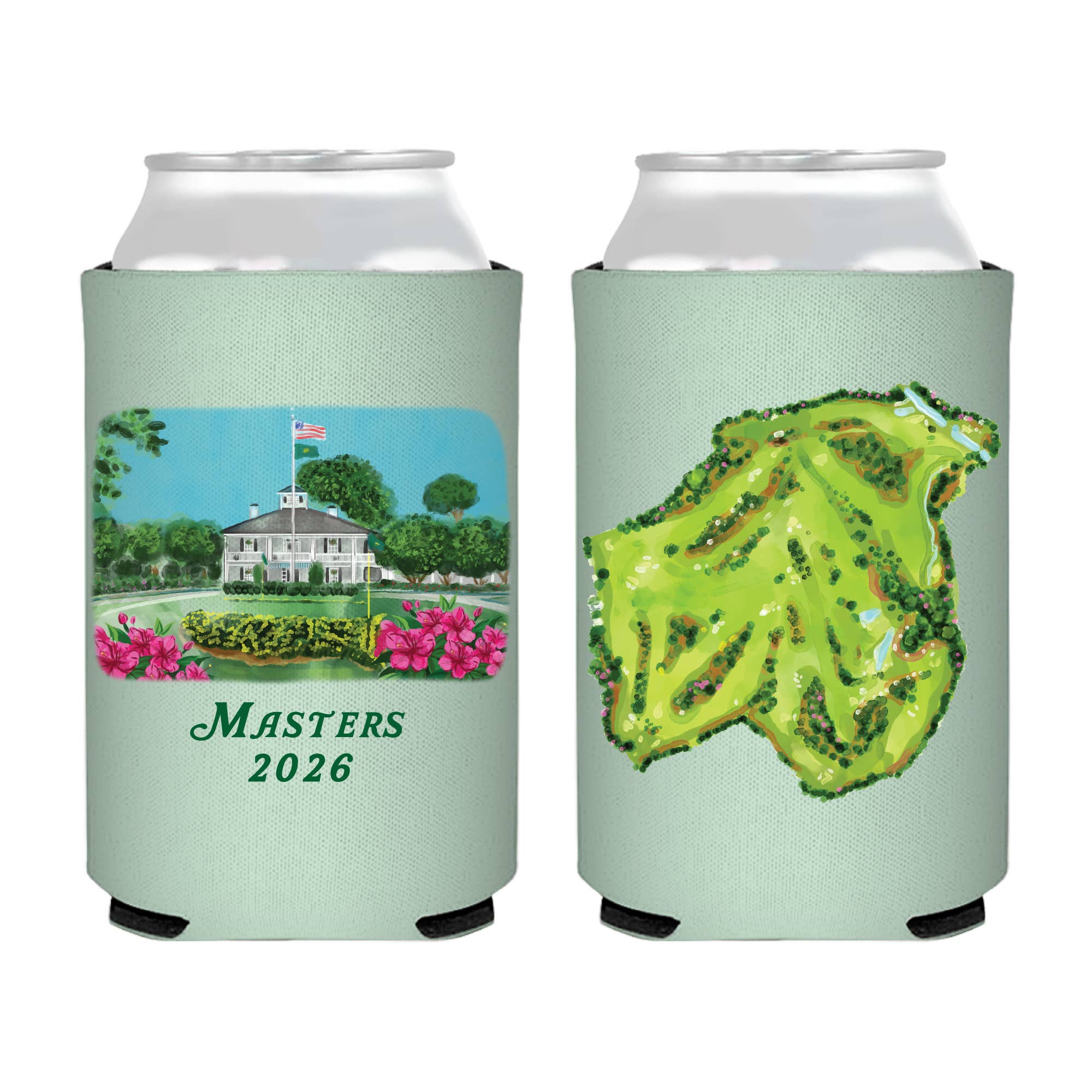 Masters Club House and Map Can Cooler- Masters – SipHipHooray