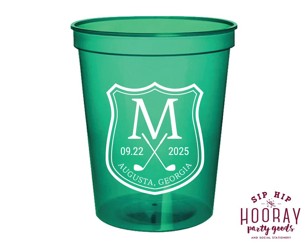 Masters Golf Club Crest Custom Stadium Cups – SipHipHooray