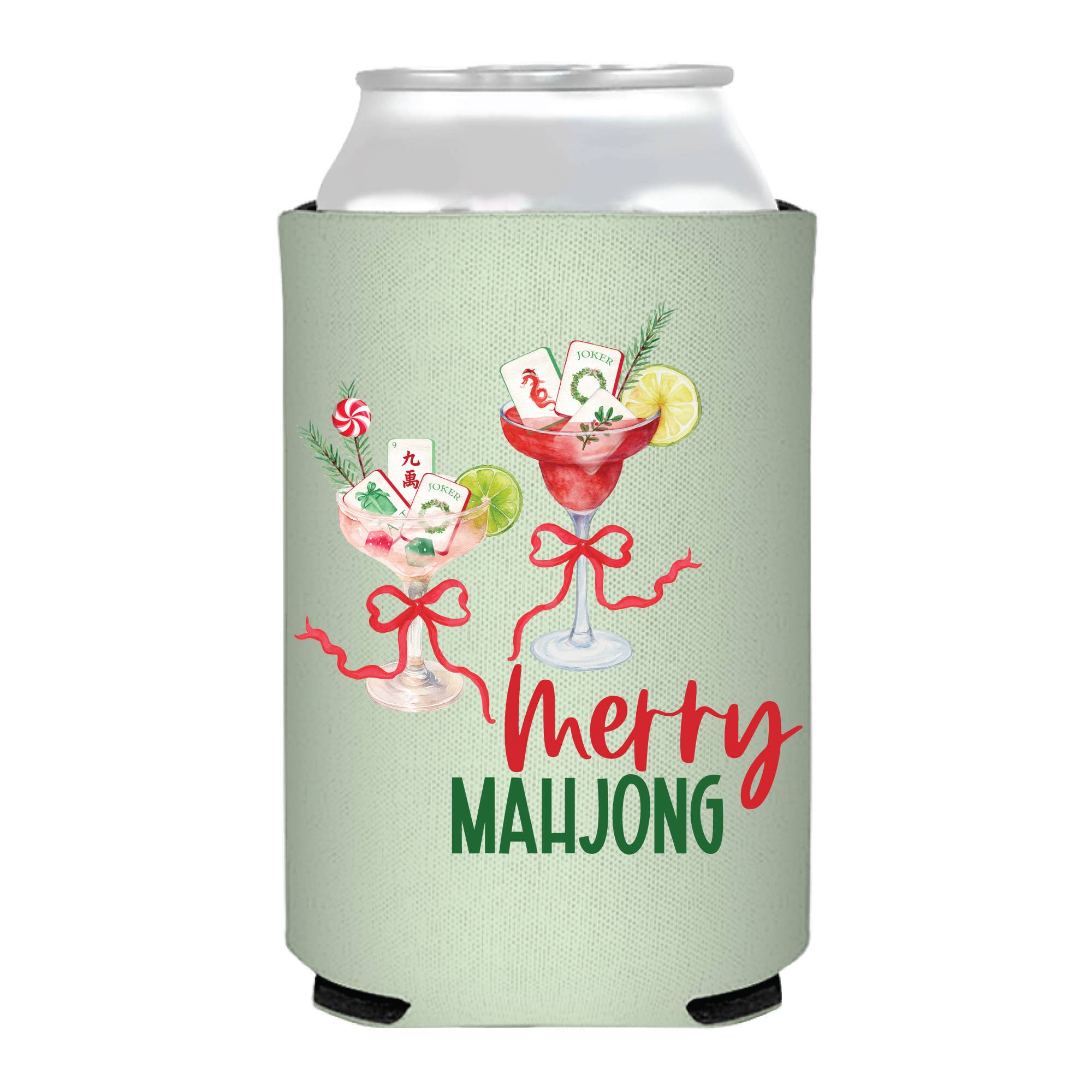 Merry Mahjong Can Cooler- Christmas – SipHipHooray