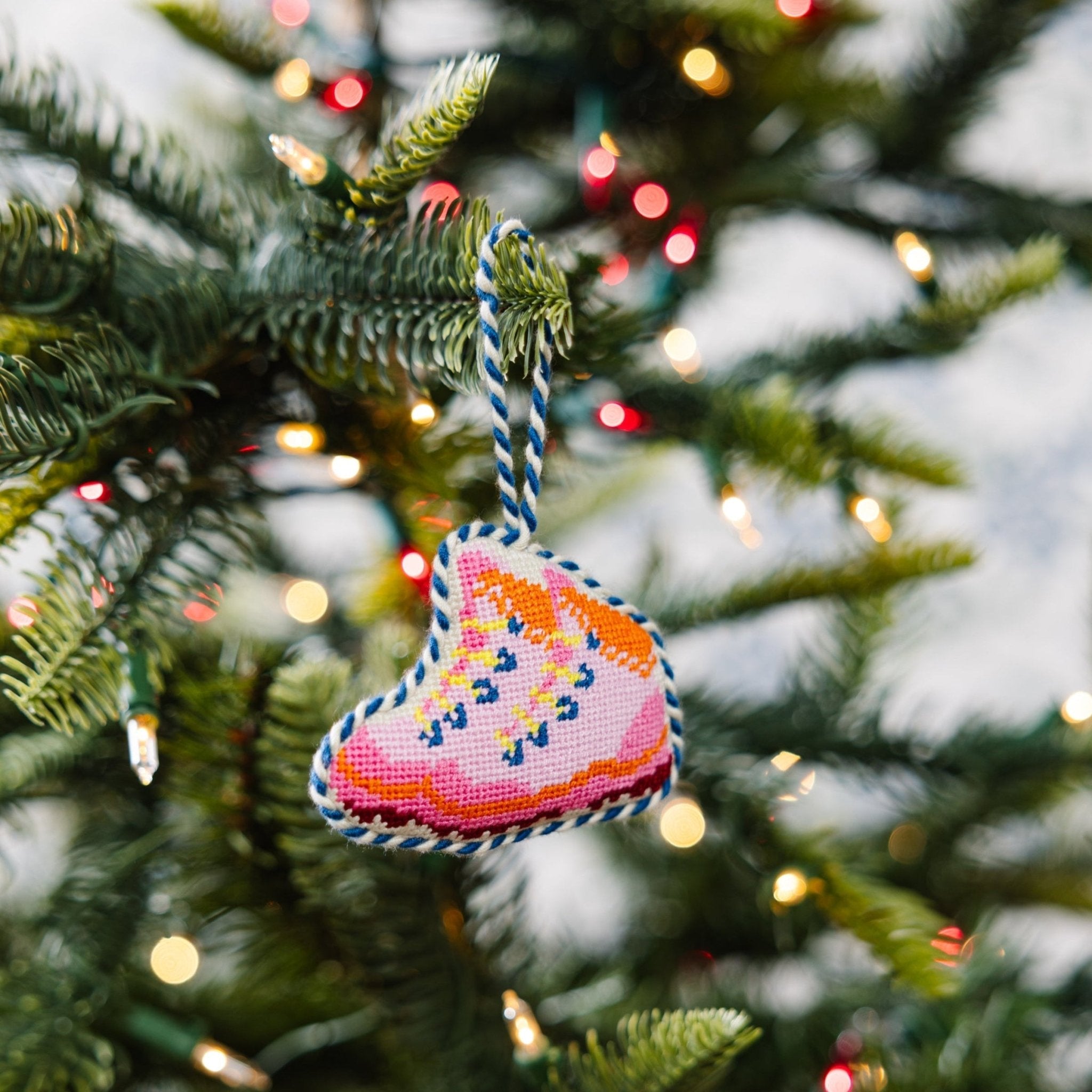 Needlepoint Icon Ornament - Snow Boots – SipHipHooray