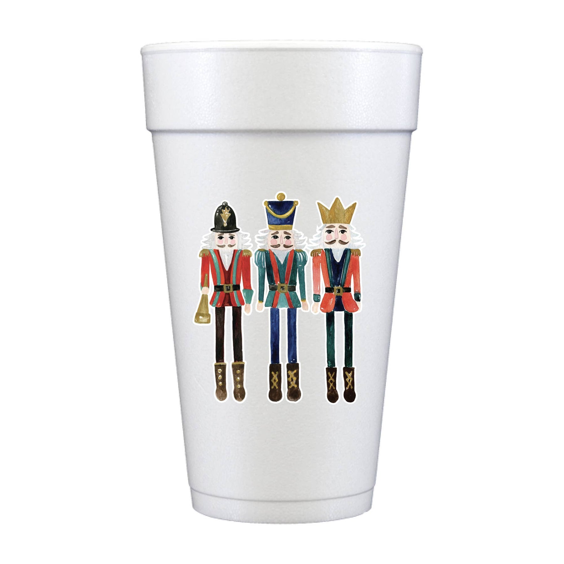Nutcrackers Bell Full Color Foam Cups - Christmas – SipHipHooray