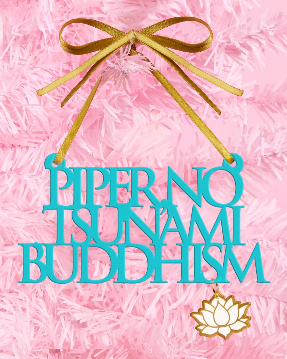 Piper No! Ornament - aqua ornament – SipHipHooray