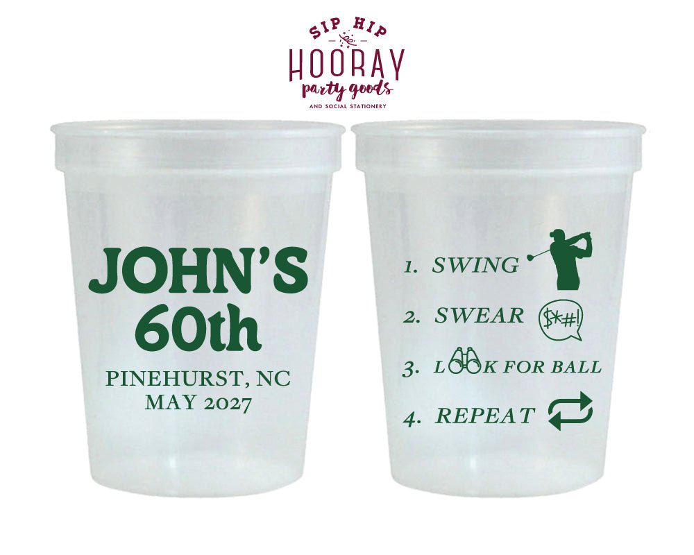 Swing Ball Repeat Golf Stadium Cups – SipHipHooray
