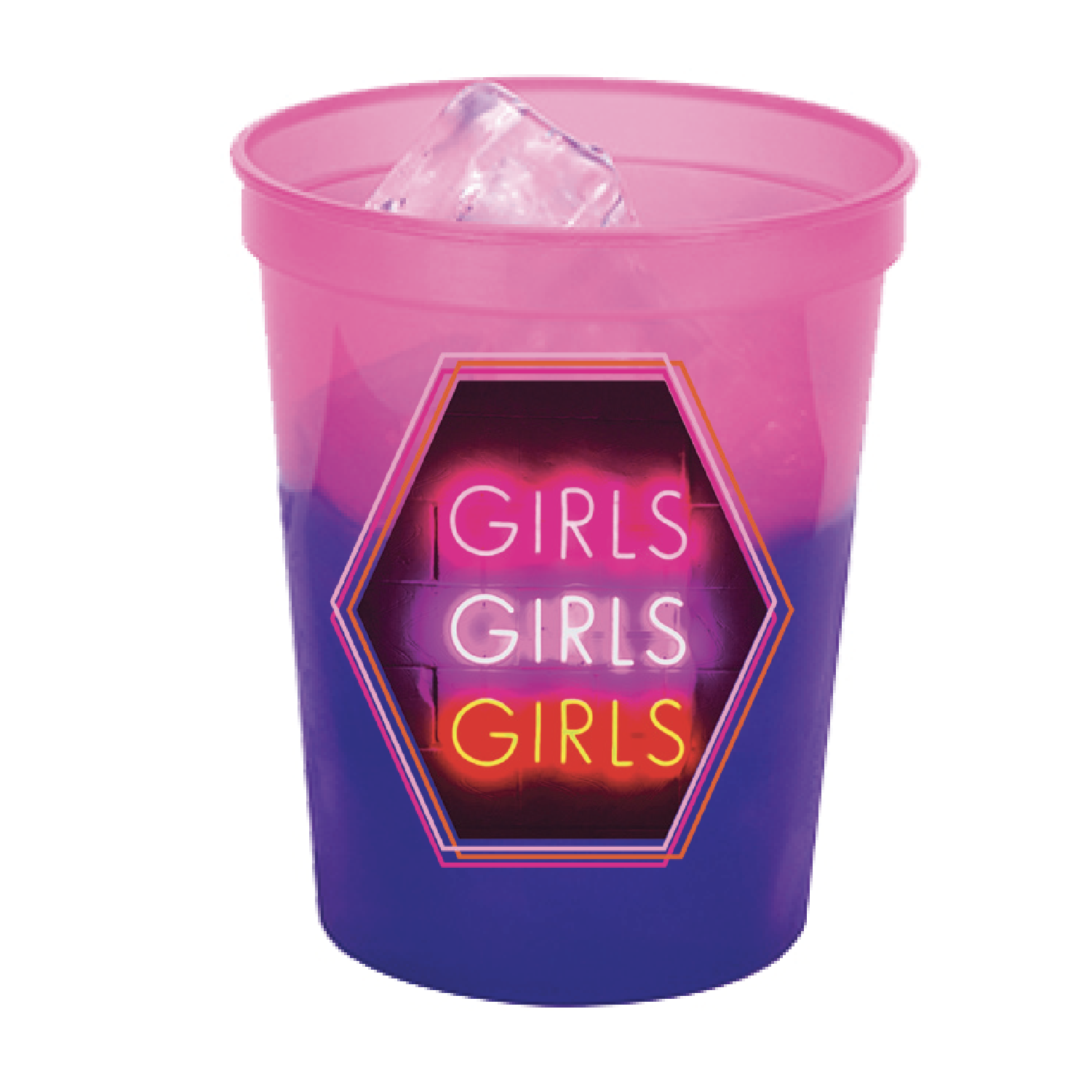 Girls Neon Mood Stadium Cups - Summer – SipHipHooray