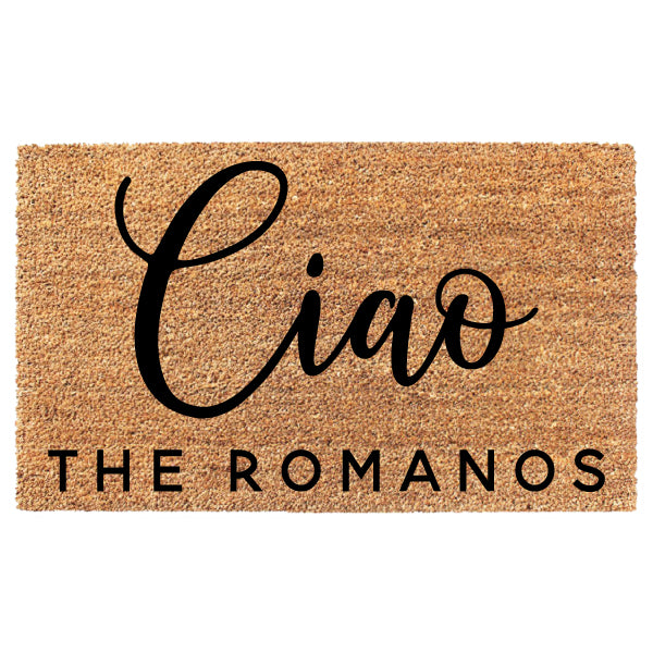 Ciao Custom Last Name Doormat – SipHipHooray