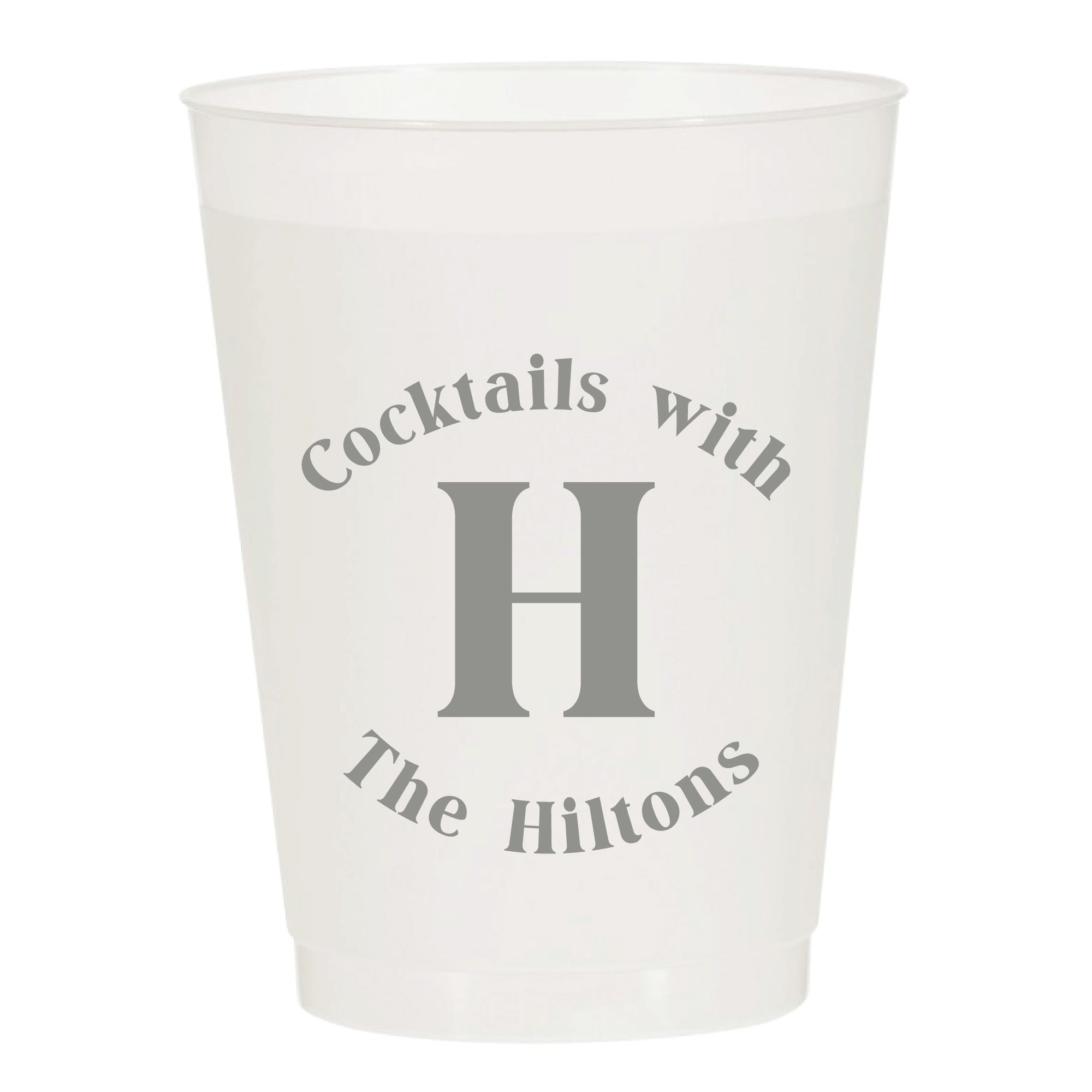 At Home Collection | Custom Last Name Cocktail House Frosted Cups ...