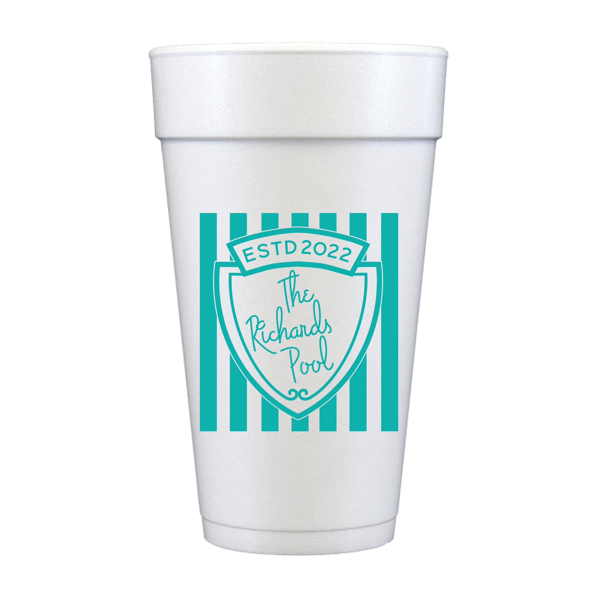 At Home Collection | Custom Last Name Pool Foam Cups – SipHipHooray